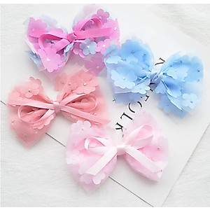 Flowers Tulle Rolls Printed Mesh Fabric Supplies Tulle Daisy Flower Sewing Crafting Fabric Gift Ribbon Mesh Lace Rolls()