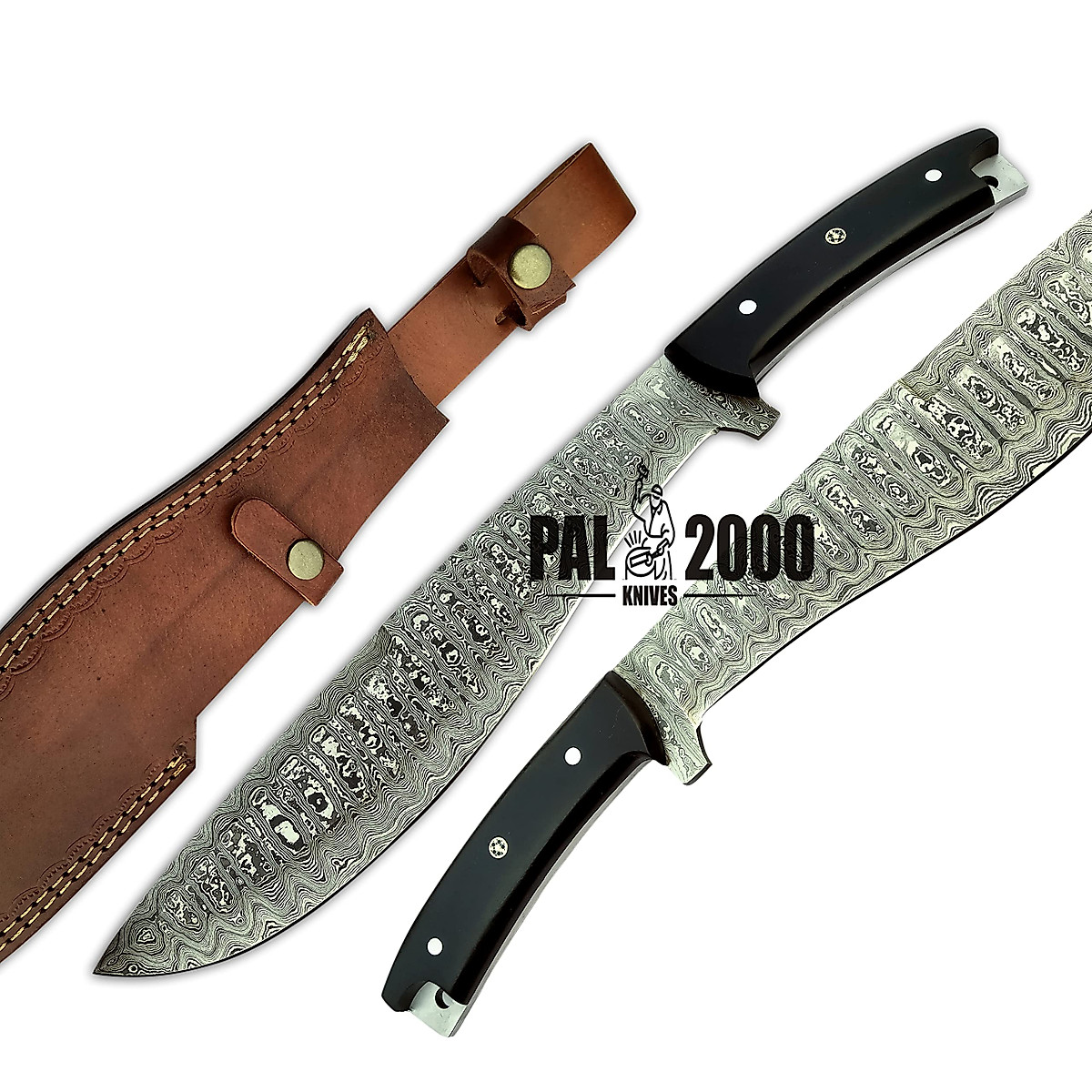 PAL 2000 KNIVES KNI-9982 Handmade Damascus steel Hunting Knife With Sheath