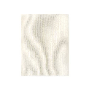 Lallier Cashmere Wool Scarf, Ultra Soft Classic Ribbed Solid Color Winter Scarf for Men and Women with Gift Box, Cream White