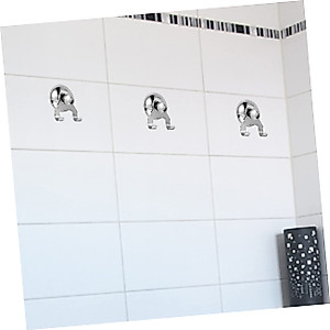 STOBAZA 2pcs Sucker Clothes Hook Metal Shower Suction Cup Hooks Shower Suction Hooks Bathroom Suction Hooks Heavy Duty Hangers Bathroom Organizer Stainless Steel No Punching Wall Hook