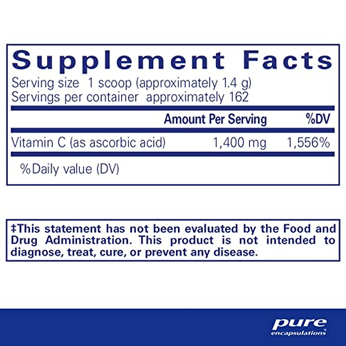 Pure Encapsulations Ascorbic Acid Powder | Hypoallergenic Vitamin C Supplement for Antioxidant Support* | 8 Ounces