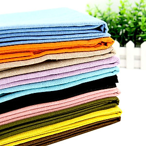 Rose Flavor Linen Fat Quarters Pre-Cut Quilting Assortments for Sewing Crafting (18 by 20.5Inch)