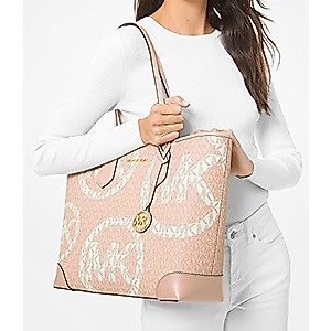 MICHAEL Michael Kors Eva Large Two-Tone Graphic Logo Tote Bag - Ballet