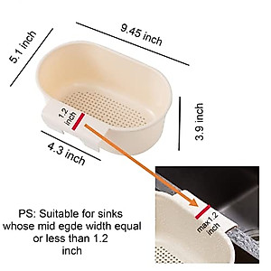 2 pcs Kitchen Sink Drain Basket for Double Bowl Kitchen Sinks, Colander and Pasta Strainer, Colanders & Food Strainers, Strainers and Colanders