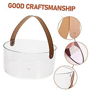 HANABASS Fruit Basket Snack Storage Basket Wicker Bread Basket Portable Storage Basket Footed Serving Bowl Footed Dessert Plates Fruit Bowl Wall Hanging Shopping Basket Plastic Cosmetic