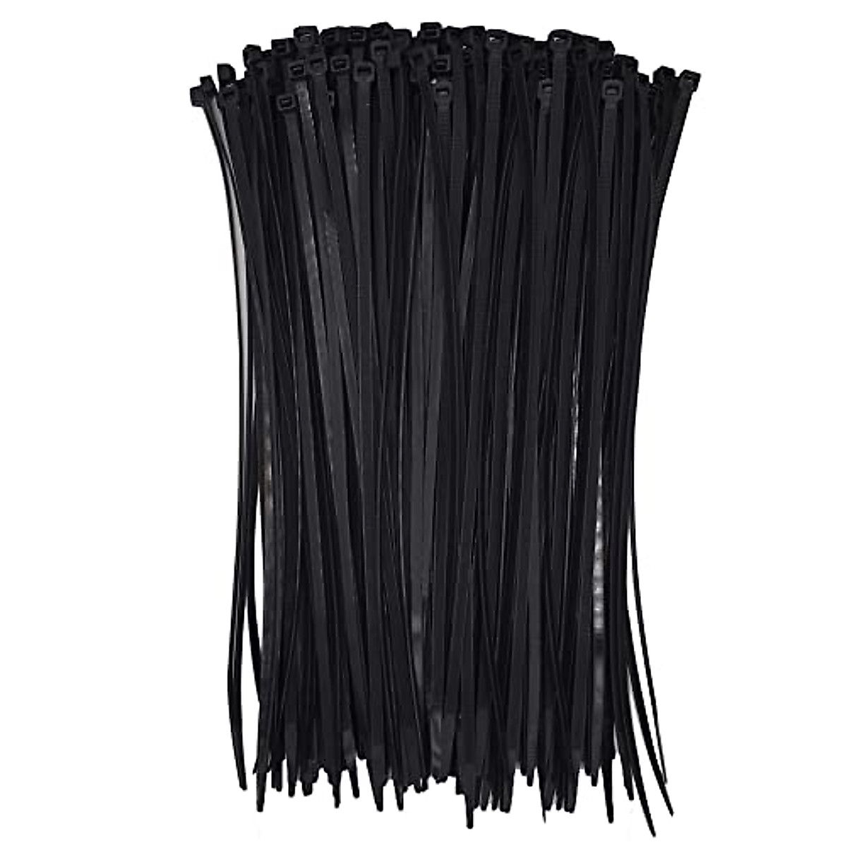 Multi-Purpose Cable Zip Ties, EMTSEB Heavy Duty UV Resistant Self Locking Fasten Wrap Nylon Cable Ties, Outdoor Indoor Purpos (8" 200 Pack Black)