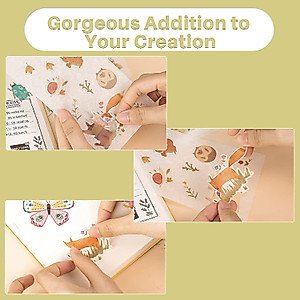 M02 Portable Pocket Printer - Sticker Printer Machine Mini Thermal Printer Bluetooth Sticker Printer with 5 Sheets Colorful Cute Stickers for DIY Journal Fun