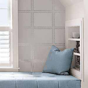 NuWallpaper NU2395 Tailored Peel & Stick Wallpaper, Grey