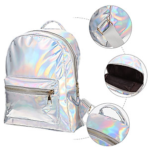 OULII Transparent Backpack Purse Casual Shoulder Bag Cosmetic Bag Daypack Travel Camping Bag for Women