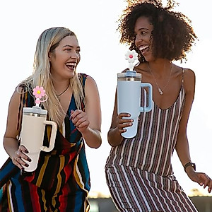 LDKEDKF 11Pcs Stanley Straw Cover, Silicone Straw Topper, Straw Covers Cap for Stanley Cup 30&40oz with Tumblers, 10mm 0.4in Stanley Lid Accessories, Simple Stanley Cup Straw Topper (Reusable)