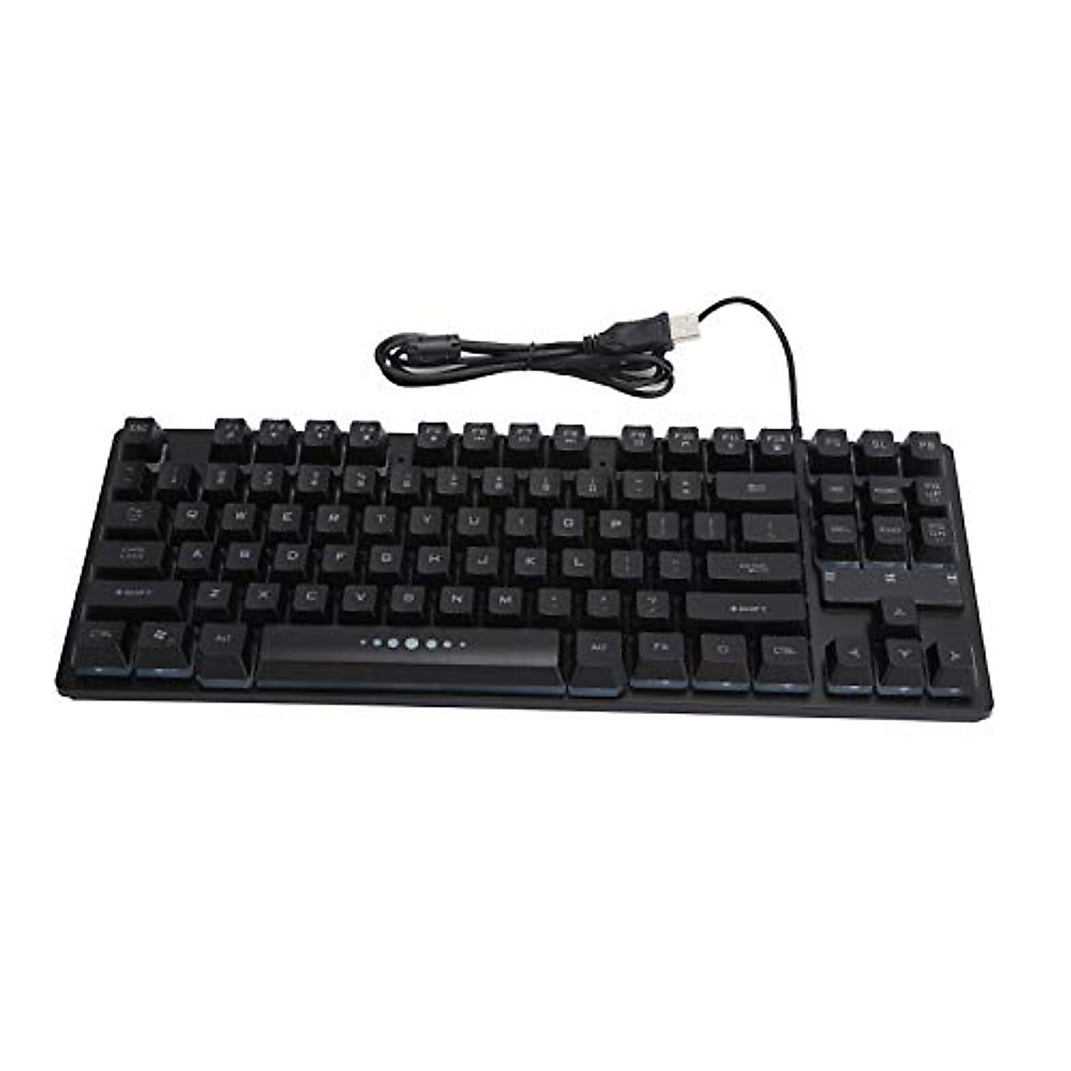 Gaming Keyboard, 87?Key USB Wired RGB Backlight Mechanical Gaming Keyboard for Desktop and Laptop Computers, with Ergonomic Floating Low-Key Cap