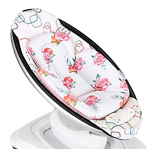 Minne Baby Infant Insert - Compatible with 4Moms RockaRoo and MamaRoo - Breathable Cool Mesh Fabric - Plush Soft Newborn Insert with Head and Body Support