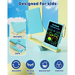 UCIDCI LCD Writing Tablet 10inch Doodle Board - Colorful Screen Electronic Toddler Drawing Tablet Drawing Pad, Educational Learning Toddler Toys for 3 4 5 6 7 8 Year Old Kids Girls Boys