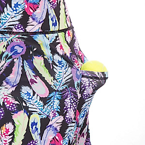 JACK SMITH Tennis Golf Skorts Skirts for Women Casual with Pockets Golf Apparel Athletic Skorts Skirts Active Skirts(M,Feather Print#)