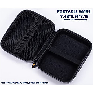 Phomemo Case 2023 Upgrade Version M110 M200 M221 Label Printer,M220 Thermal Label Maker, P3200 D1600 M04S Sticker Photo Printer Storage Holder Tape Paper Roll&USB Cable(Box Only)-Gray