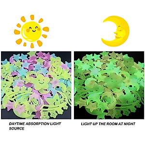 LokSuntec Bed Canopies for Girls Glow in The Dark Stars and Moon Princess Mosquito Net Crib Hanging Tent Bedroom Decoration for Kids Teen Girls Pink