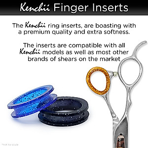 Kenchii Extra Soft Premium Shear Finger Ring Inserts - Thick, Quality Comfort. Elevate Your Grooming Experience with Precision and Style in Multiple Colors