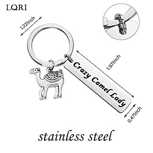 LQRI Camel Jewelry Camel Lover Gift Crazy Camel Lady Keychian With Camel Charm Camel Themed Gifts Camel Girls Gift For Her (K-Camel)