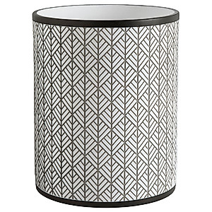 Allure Home Creation Shelby Resin Grey Multicolored Wastebasket Trash Can, Compact Size, 1.74 Gallons