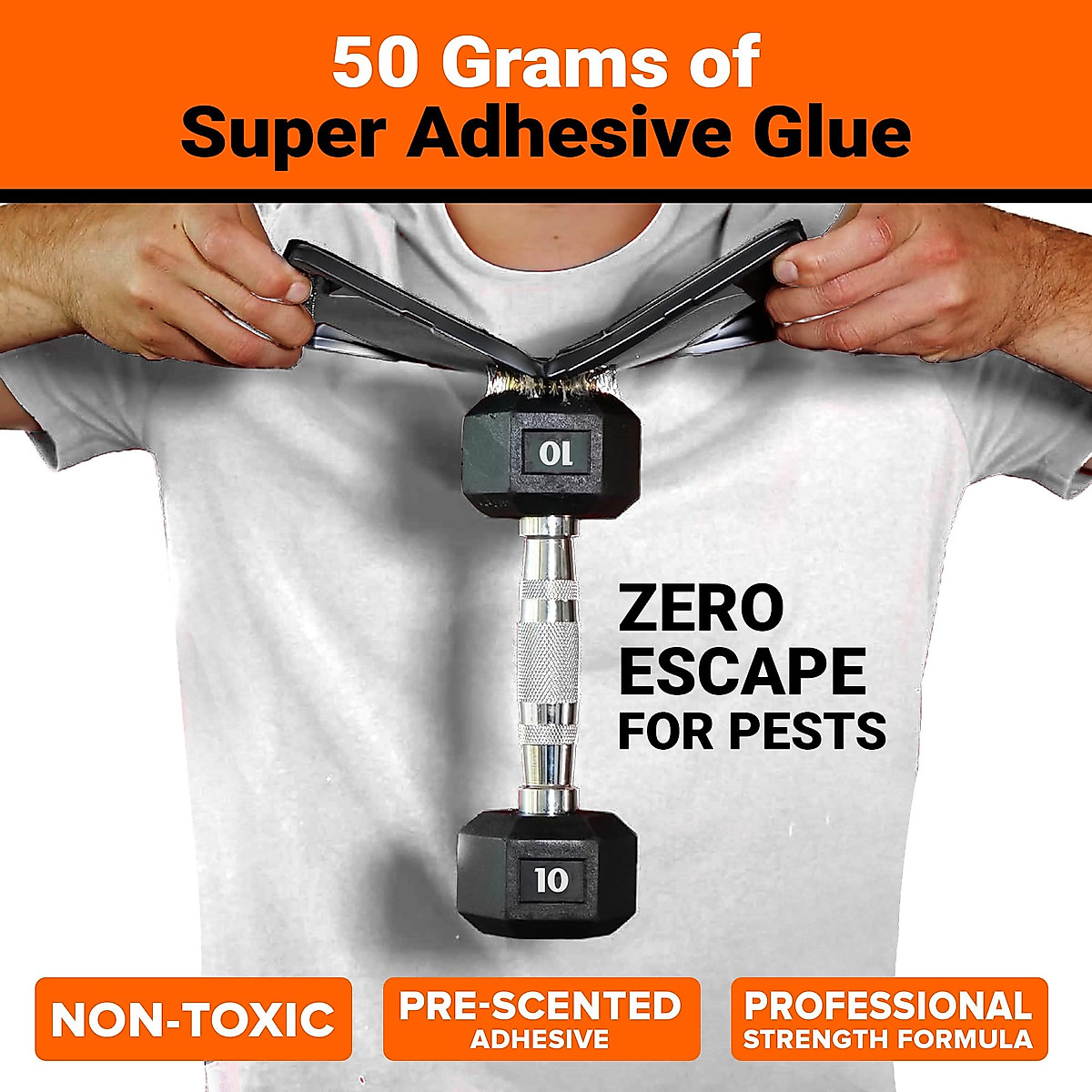 PESTQUEST 12 Pack Glue Mouse Traps Indoor for Home, Large Glue Traps for Mice and Rats, Pre-Baited Peanut Scent Sticky Rat Traps for Inside House, Snake, Lizard, Insect & Spiders, Pet & Family Safe