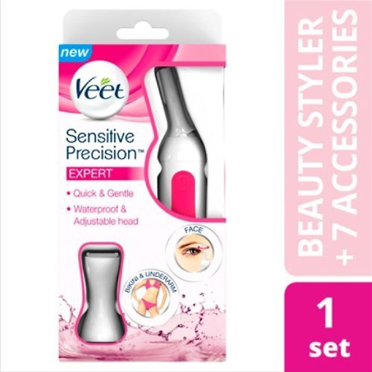 Veet Sensitive Precision Beauty Styler Expert, 1-Pack for Women's Personal Grooming