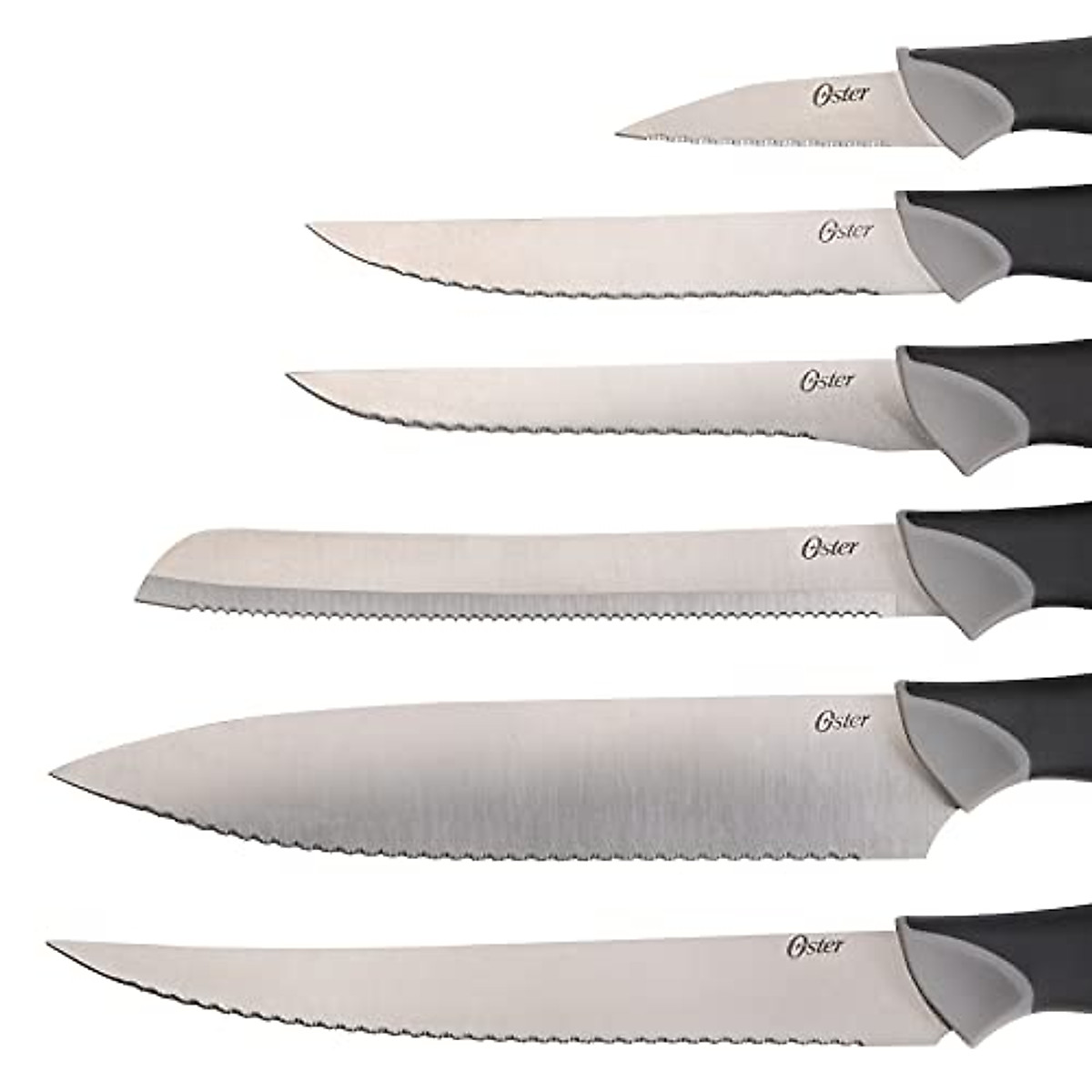 Oster Lindbergh 14 Piece Stainless Steel Cutlery Set, Black