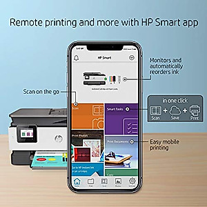 HP OfficeJet Pro 8035e Wireless Color All-in-One Printer (Basalt) with up to 12 Months Instant Ink (Renewed Premium)