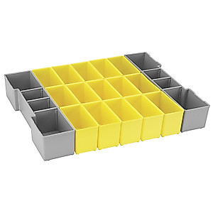 BOSCH BOSCH ORG1A-YELLOW Organizer Set for L-BOXX-1A, Part of Click and Go Mobile Transport System, 17-Piece