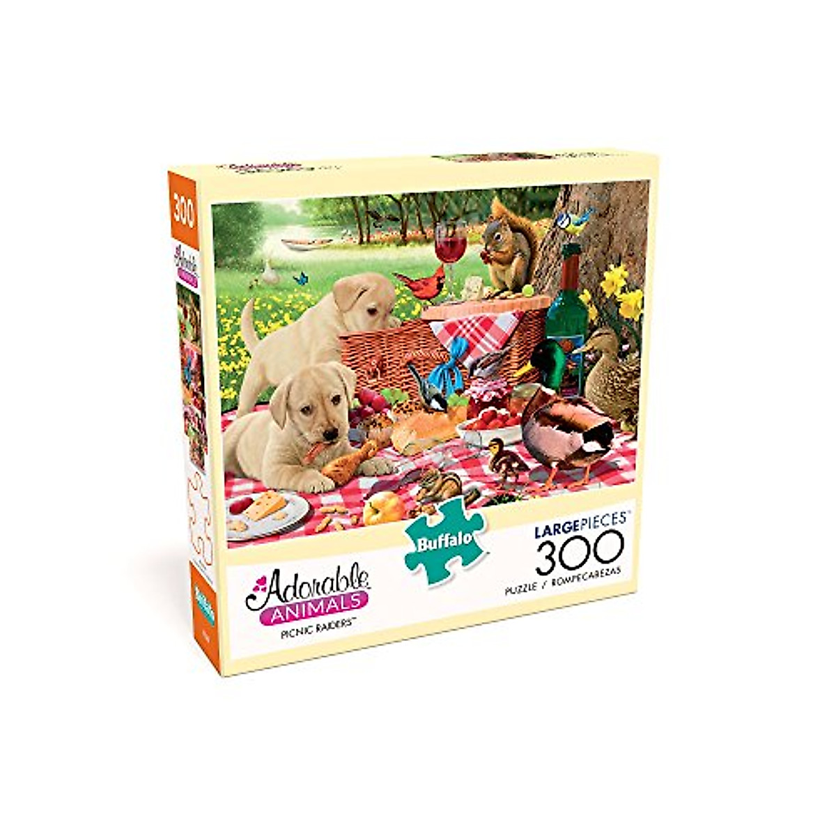 Buffalo Games - Picnic Raiders - 300 LARGE Piece Jigsaw Puzzle , Red