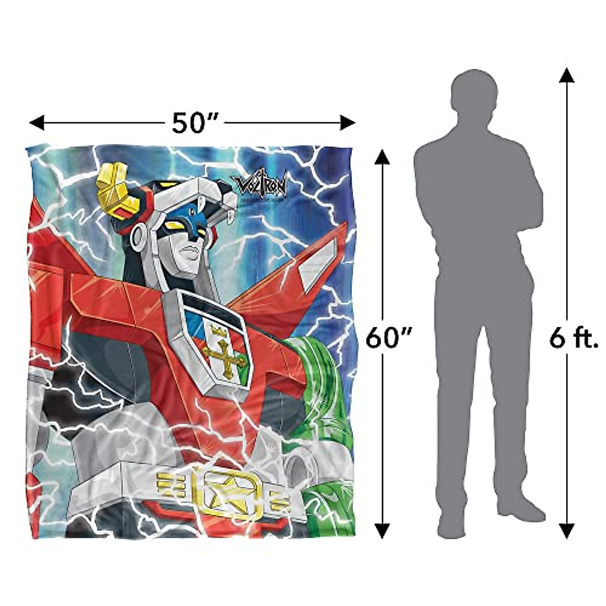 Voltron Lightning Combine Officially Licensed Silky Touch Super Soft Throw Blanket 50" x 60"
