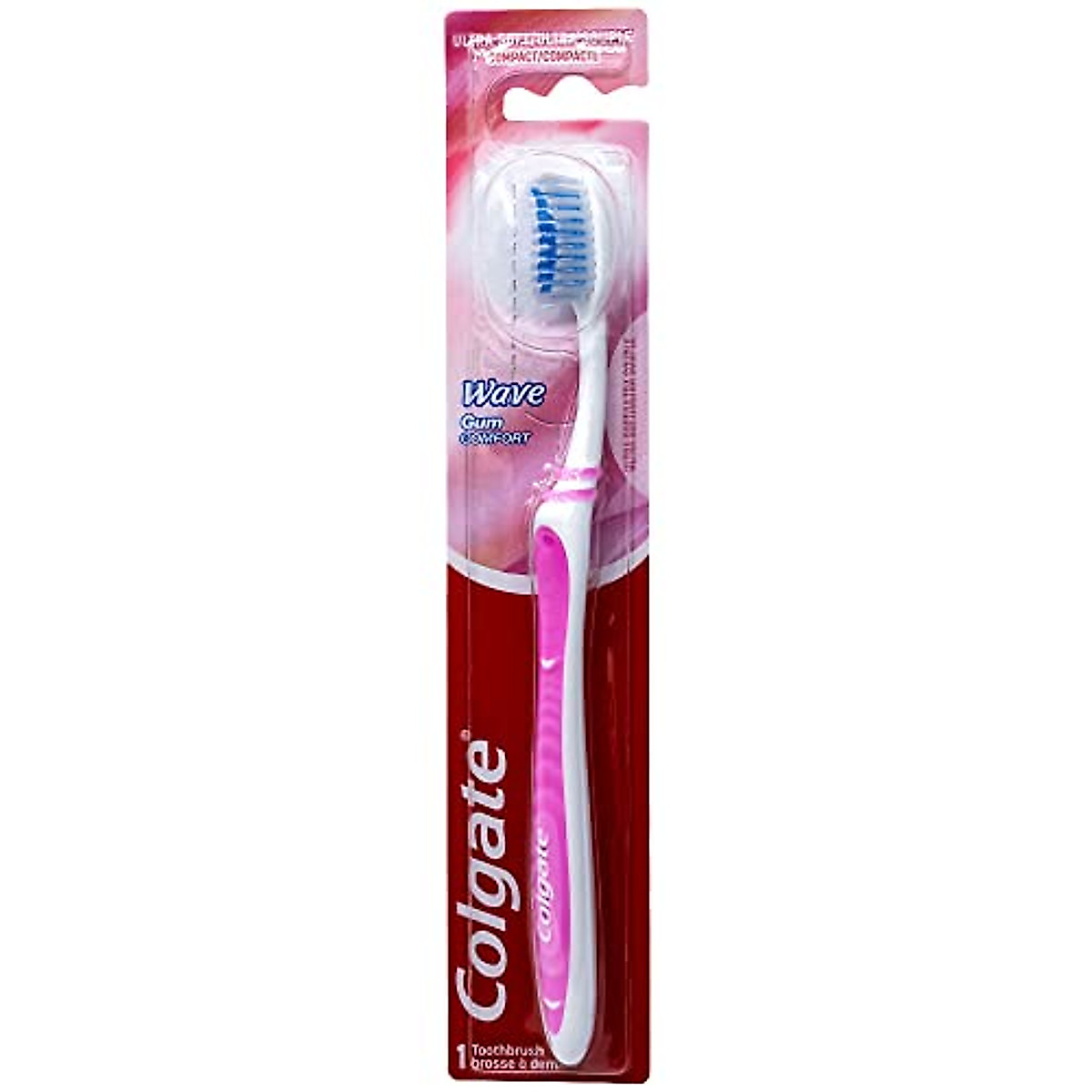 Colgate Wave Gum Comfort Toothbrush, Ultra Soft Compact Head (Colors Vary) - Pack of 6