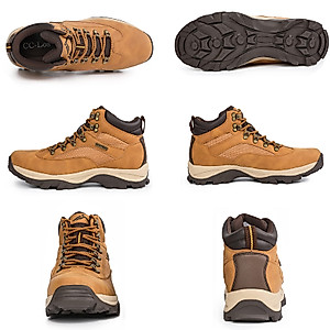 CC-Los Men's Waterproof Hiking Boots Work Boots Lightweight & All Day Comfort Black Size 8-14