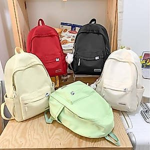 VTTDB Kawaii Backpack with Cute Accessories Casual Aesthetic Daypack Waterproof Travel Rucksack Large Laptop Bag for Women (white)