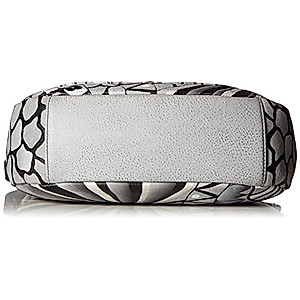 Anna by Anuschka Women's Genuine Leather Flap-Over Cross Body | Hand Painted Original Artwork | Patchwork Pewter