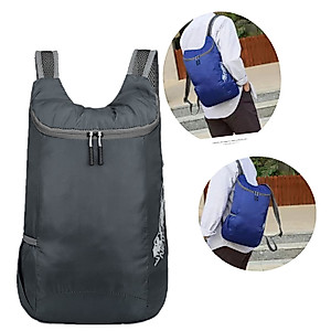 14L Hiking Backpack Lightweight Packable Hiking Daypack Water Resistant Lightweight Foldable Hiking Backpack for Travel Camping Outdoor Small Travel Outdoor Foldable Shoulder Bag (Grey)