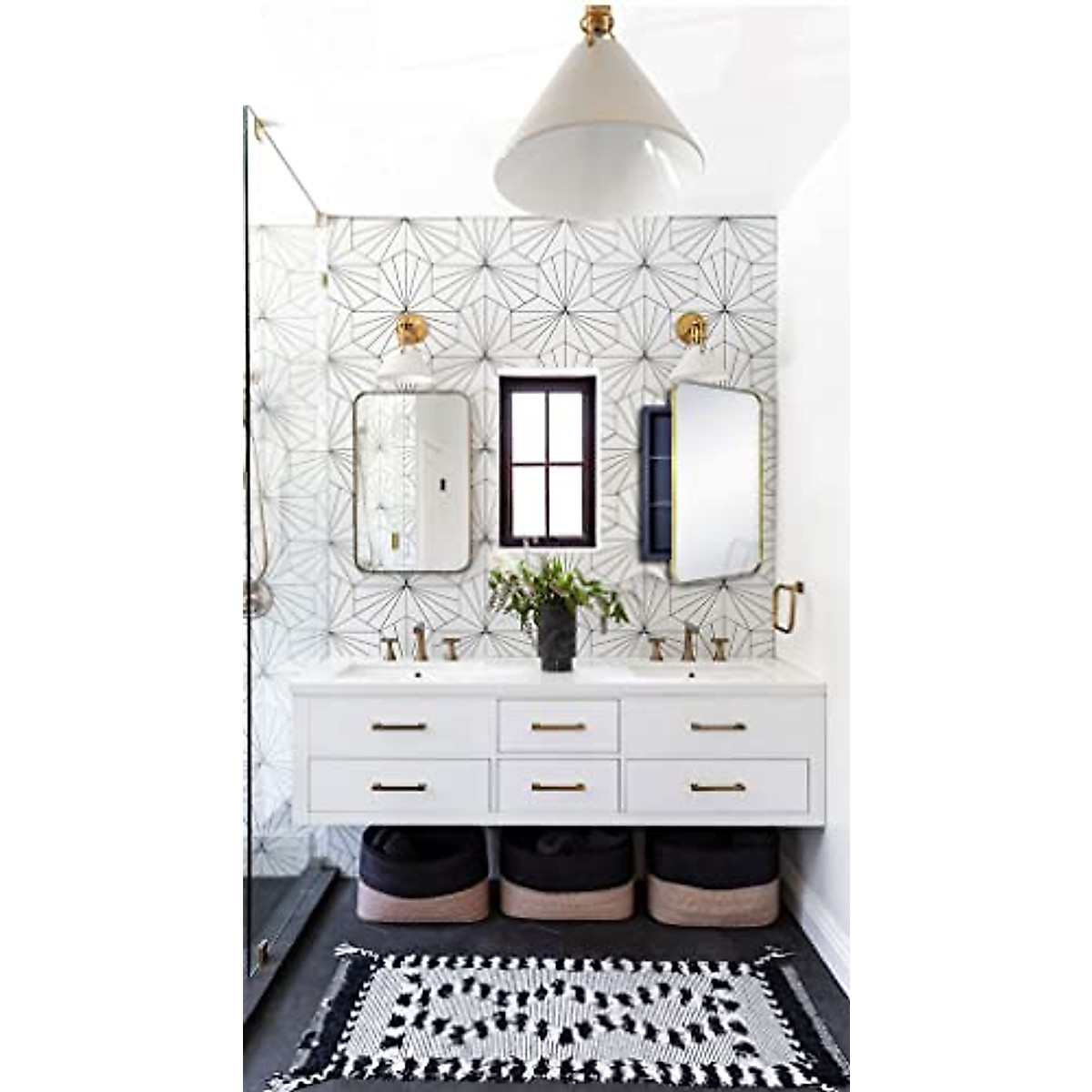 VANA NALA Matt Black Recessed Bathroom Mirror Wall Cabinet with Mirror Stainless Steel Frame Medicine Cabinet with Mirror Vanity Mirros for Wall 16 x 24 ''