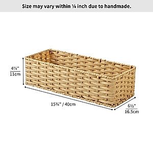 GRANNY SAYS Bundle of 2-Pack Wicker Storage Baskets & 2-Pack Wicker Baskets for Organizing
