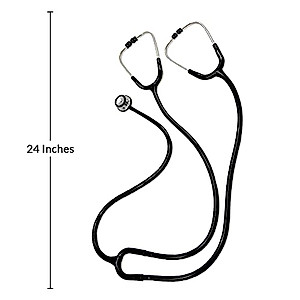 Ever Ready First Aid Deluxe Dual-Head Teaching Stethoscope for Medical Training, Nursing Students and Teachers – Black