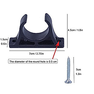 Dong Huang 4pcs Durable Kayak Paddle Holder Clip Accessories, Plastic Oar Holder Clip, Paddle Boat Holder Oar Keeper for Kayaks Canoes Rowing Boats Inflatable Boat,with Screws(2 Pairs)
