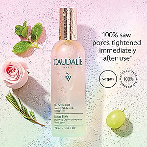 Caudalie Beauty Elixir Face Mist: Toner That Tightens Pores + Reduces Dullness + Sets Makeup, Full Size, 3.3 oz