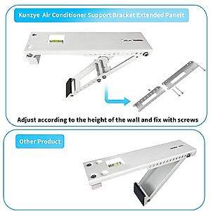 Kunzye Window Air Conditioner Support Bracket Light Duty, Up to 85 lbs, Fits for 5,000-12,000 btu