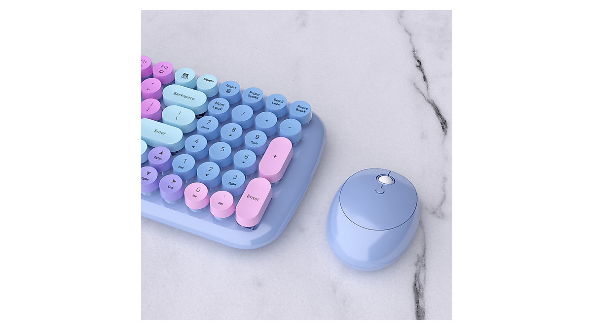 Colorful Wireless Keyboard & Mouse Combo – UBOTIE