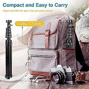 Aureday 62" Phone Tripod Accessory Kits, Camera & Cell Phone Tripod Stand with Wireless Remote and Universal Tripod Head Mount, Perfect for Selfies/Video Recording/Vlogging/Live Streaming