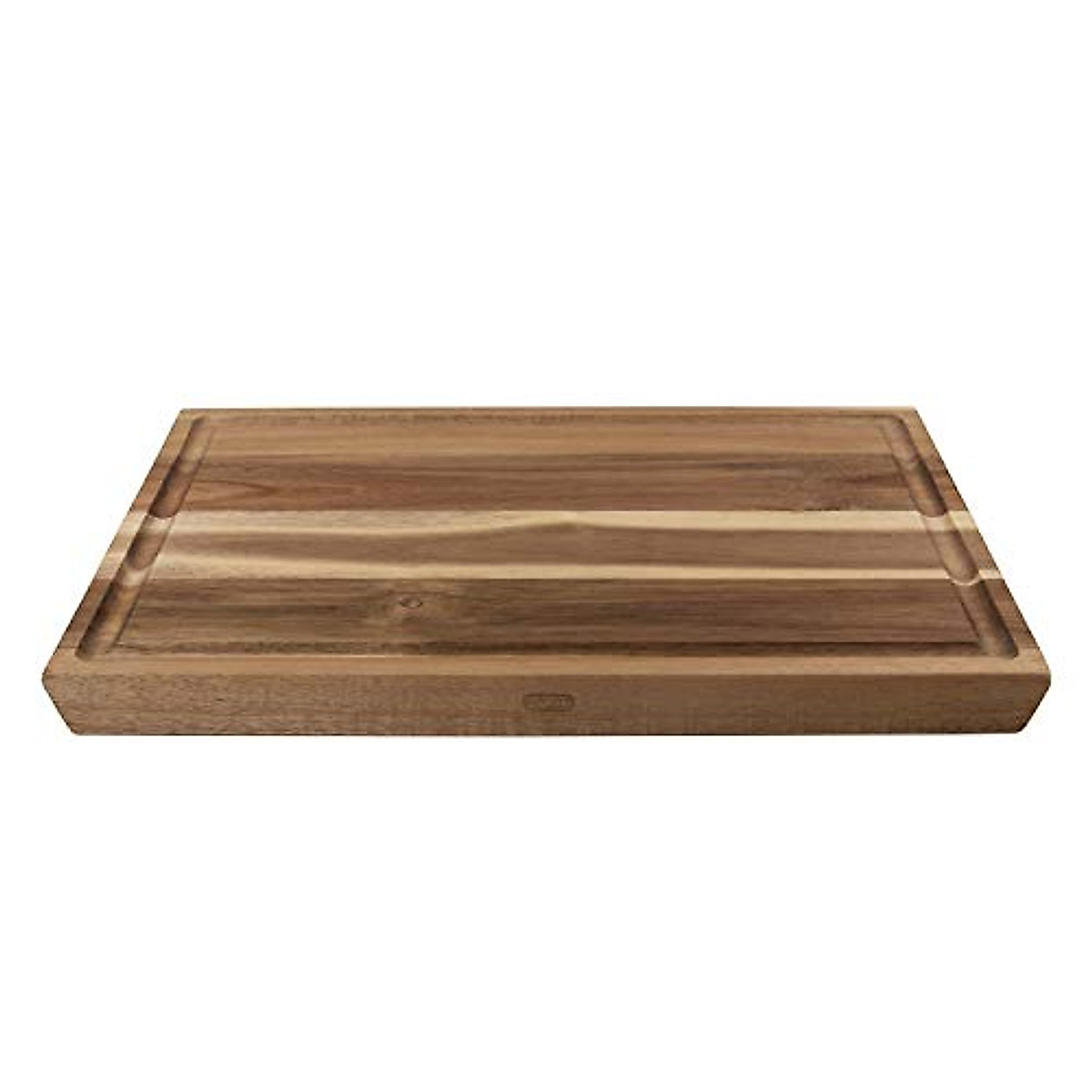Dexas Angled Acacia Wood Cutting Board with Well, 15 x 20 inches