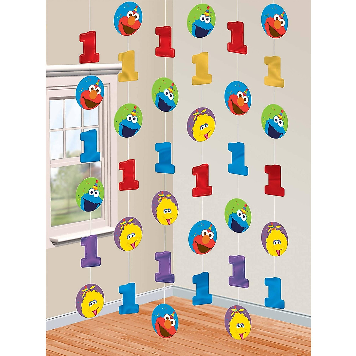 Elmo Turns One String Decorations