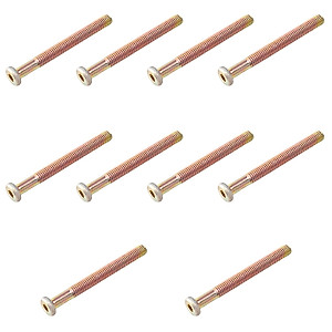 Yinpecly 10Pcs M8 × 75mm Carbon Steel Inner Hex Flat Head Screw Hex Socket Flat Head Screws Furniture Bolts Colorful Tone