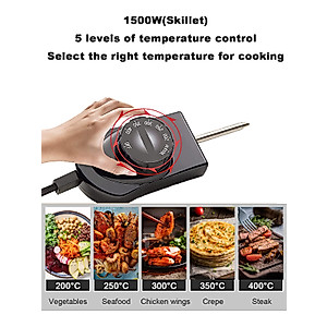 Ceramic Nonstick 16-inch Electric Skillets - Tempered Glass Cover with Stay Cool Handle, Esay Cleaning