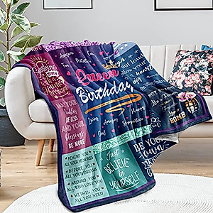 Birthday Gifts For Women - 50"x60" Throw Blanket, Daughter/Grandma/Mom Birthday Gifts, Birthday Gifts For Wife Girlfriend, Birthday Gift For Women, Womens Birthday Gifts, Birthday Decorations Blankets