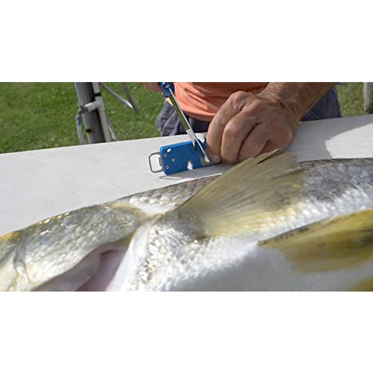 CUDA Diamond Pocket Sharpener #23062 | Compact Portable Sharpener with Integrated Line Cutter, Bottle Opener, & Hook Sharpening Grooves