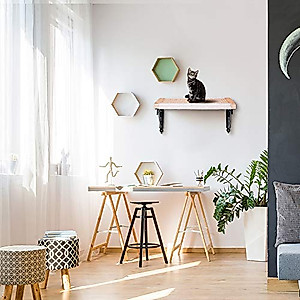 Purife Floating Cat Wall Shelves & Perches for Indoor Large Cats - Wall Mount Cat Hammock Bed Cat Shelf for Wall, Modern Cat Wall Furniture, Cat Window Sill Ledge Shelf for Sleeping and Sighting